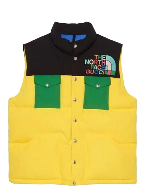 Gucci X The North Face Down Vest - Yellow