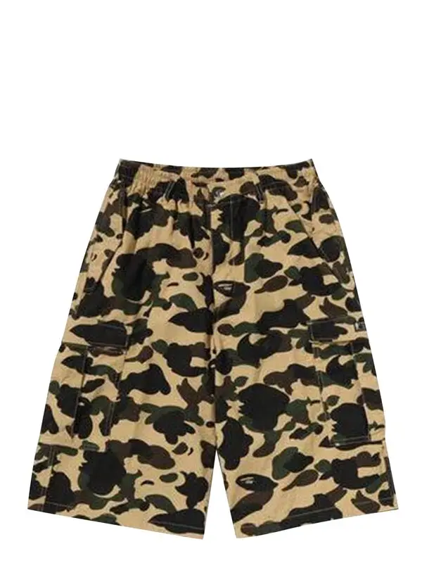 A BATHING APE Camouflage Ripstop Cargo Shorts - Yellow