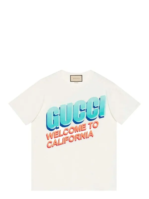 Gucci Welcome To California" T-shirt - White