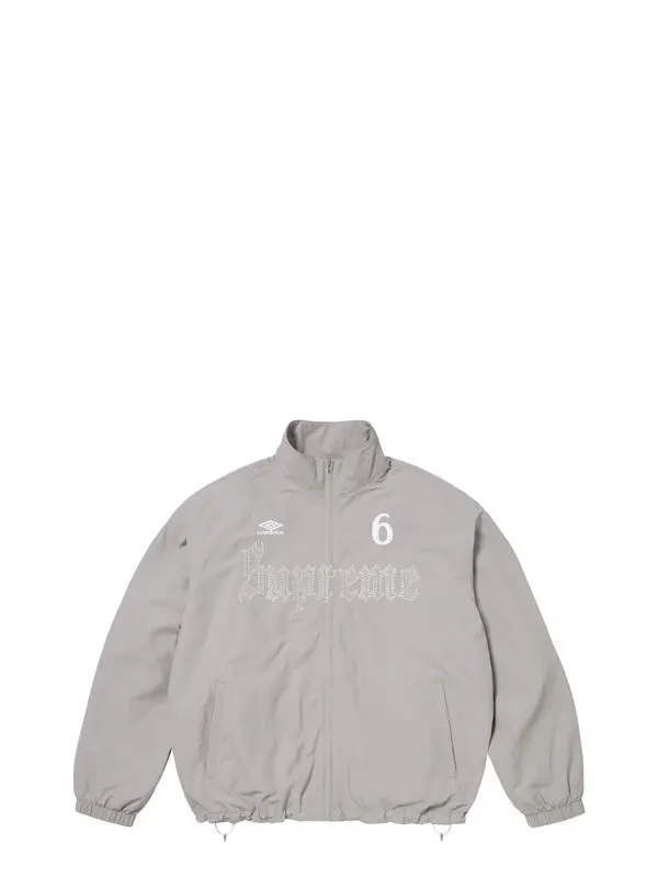 Supreme X Umbro Rhinestone Track Jacket - Grey
