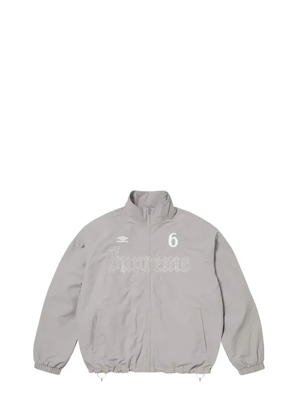 Supreme X Umbro Rhinestone Track Jacket 'light - Grey