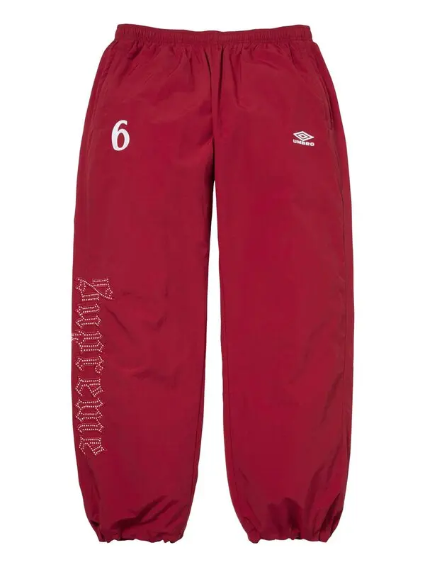 Supreme X Umbro Rhinestone Track Pant - Red