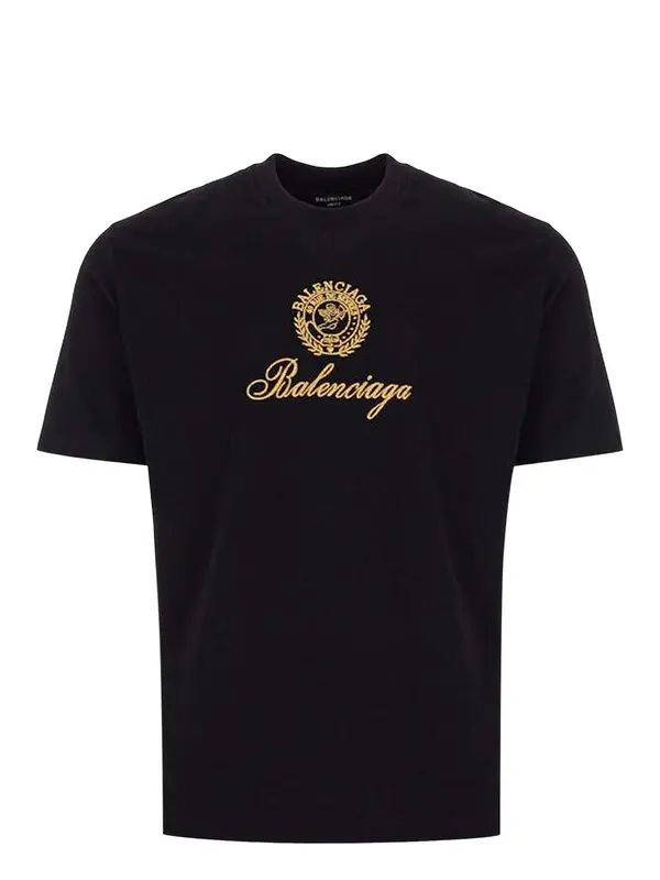 Balenciaga Qixi Crest T-shirt - Black