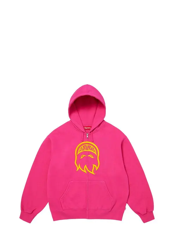 Supreme X Spitfire Zip Up Hooded Sweatshirt - Pink