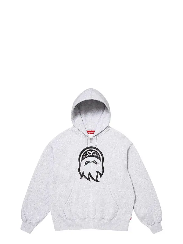 Supreme X Spitfire Zip Up Hooded Sweatshirt - Grey