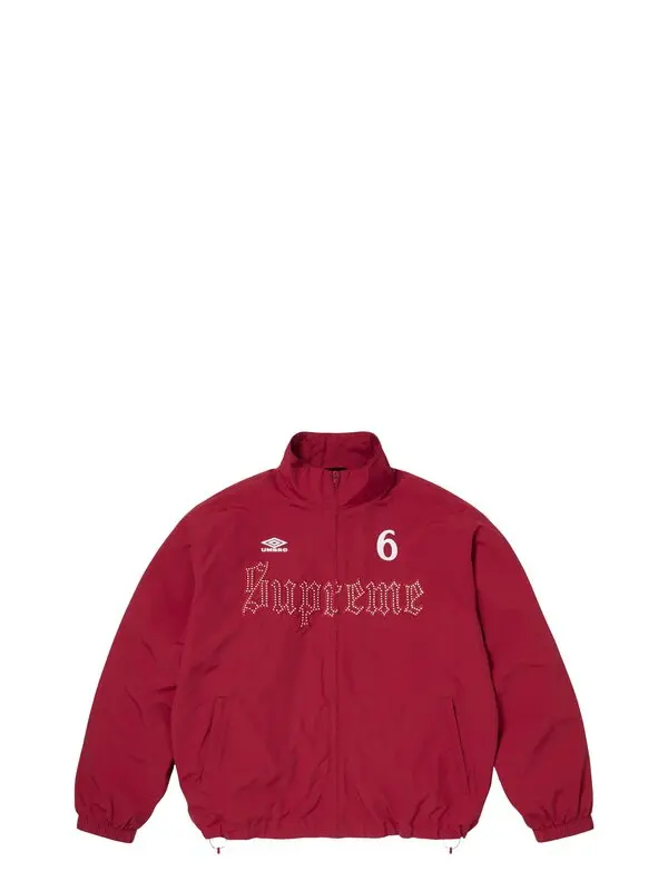 Supreme X Umbro Rhinestone Track Jacket - Red