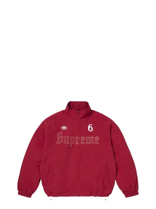 Supreme X Umbro Rhinestone Track Jacket - Red