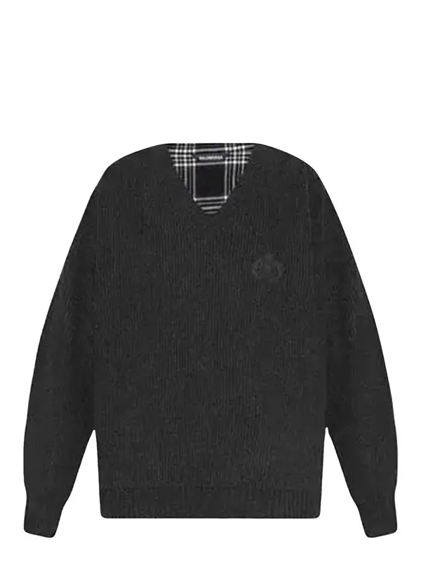 Balenciaga Hybrid V-neck Knit - Grey