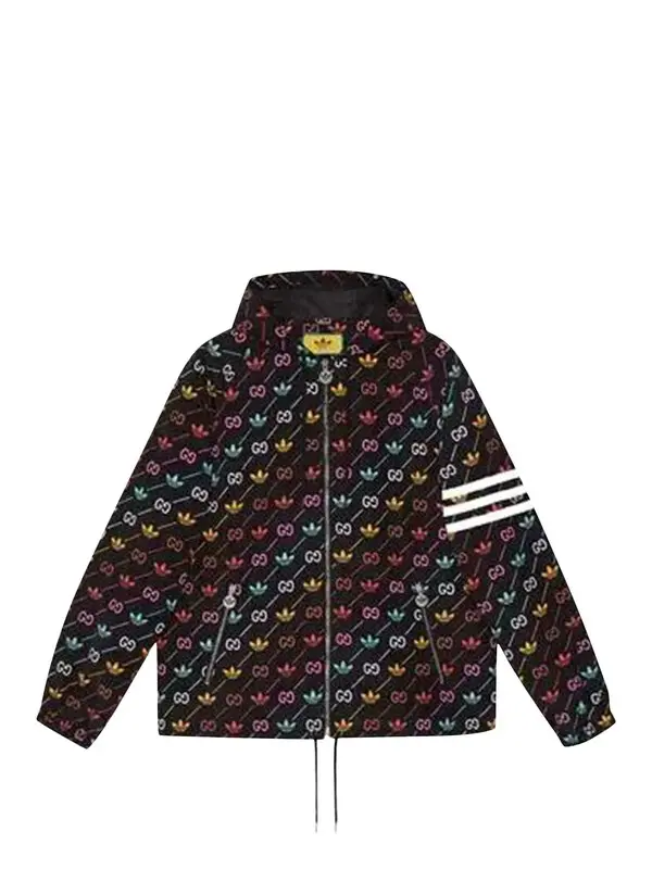 Gucci X Adidas Gg Trefoil Stripe Track Jacket - Black