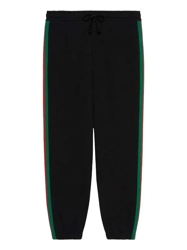 Gucci X The North Face Jogging Pants With Web Stripe - Black