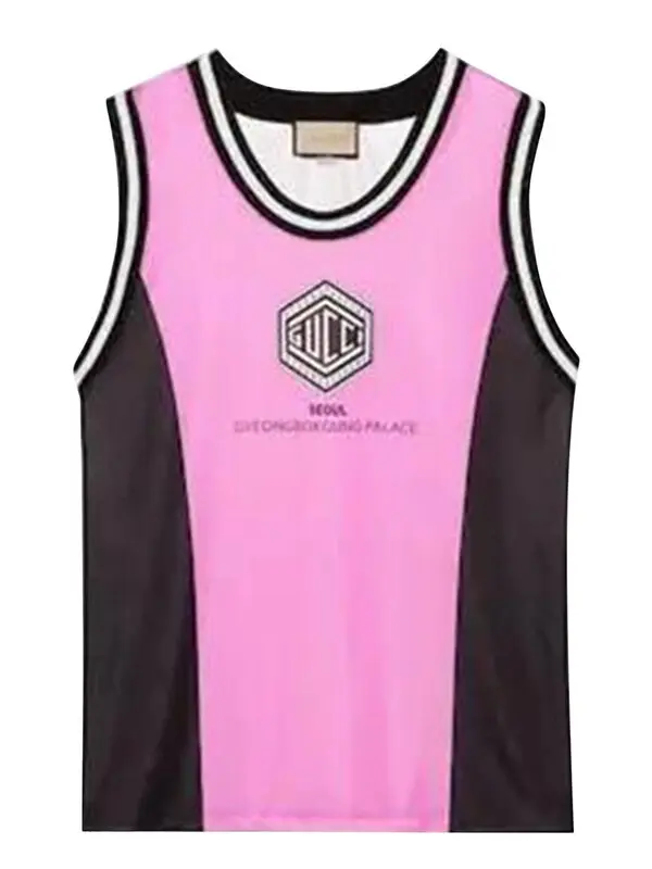 Gucci Technical Jersey Tank Top - Pink