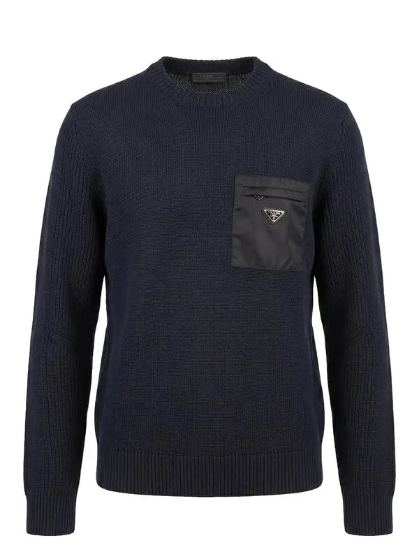 Prada Sweater With Re-nylon Detail - Multicolor