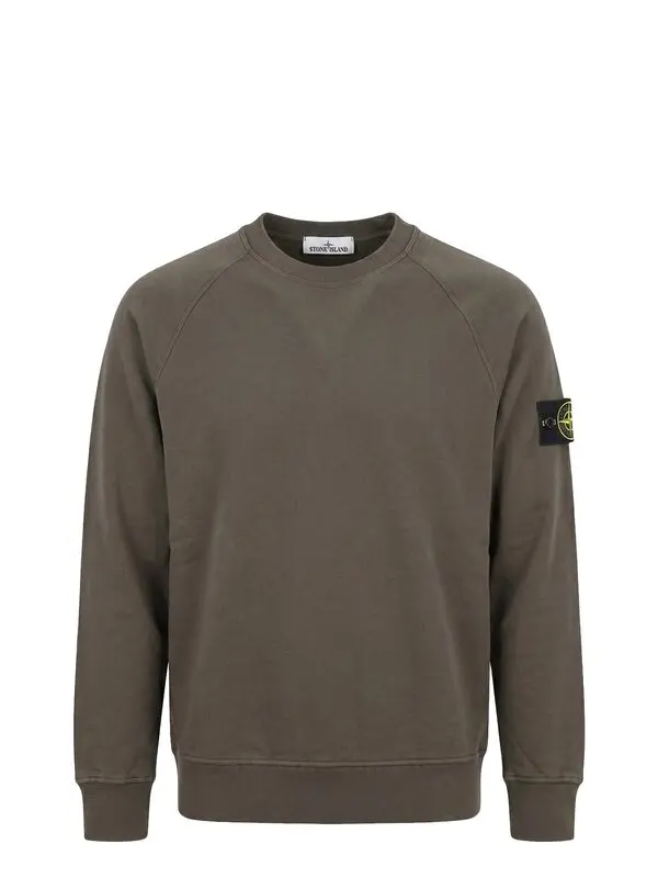 Stone Island Organic Cotton Fleece Sweatshirt - Multicolor