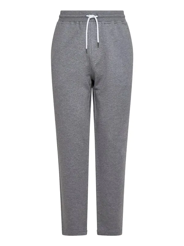 Brunello Cucinelli Dark Grey Fleece Jogging Trousers - Multicolor