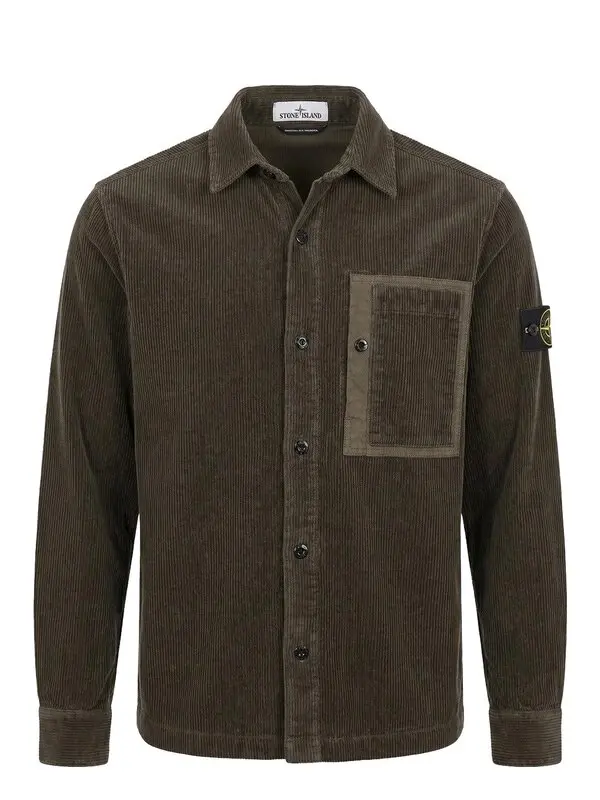 Stone Island Organic Cotton Corduroy Shirt - Multicolor