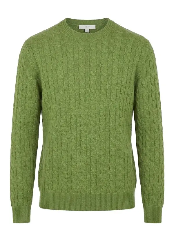 Malo Cable Knit Crewneck Sweater - Multicolor