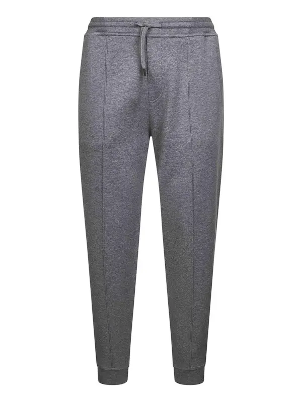 Brunello Cucinelli Grey Double Fleece Jogger Trousers - Multicolor