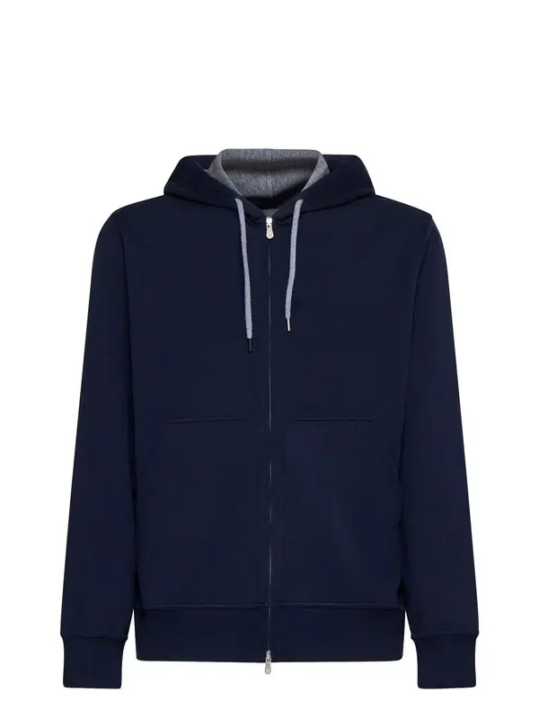 Brunello Cucinelli Cotton Blend Zip Hoodie - Multicolor