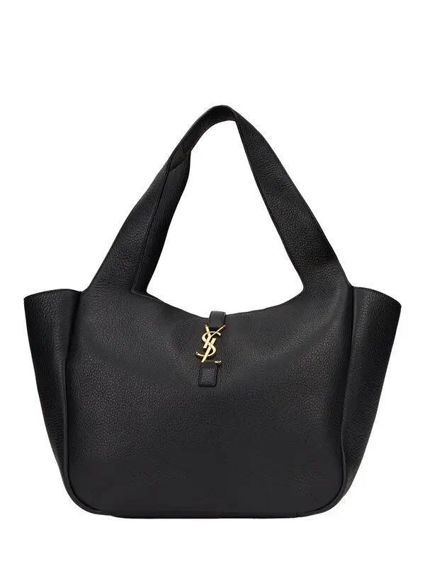 Saint Laurent Calfskin Leather Tote Bag - Black