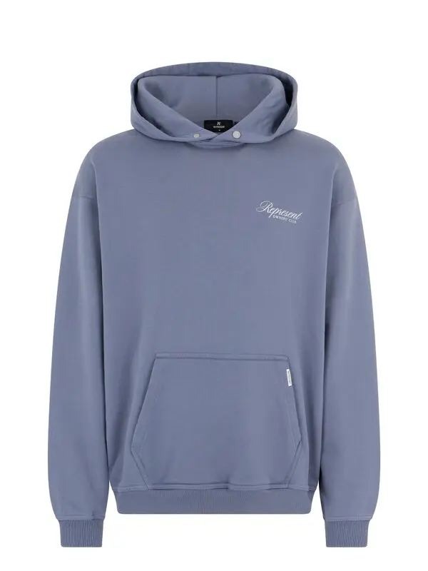 REPRESENT Hooded Owners Club Script Sweatshirt Fw25 - Blue