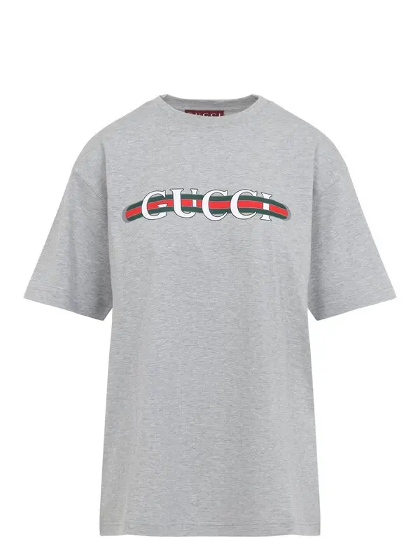 Gucci Cotton Jersey T-shirt With Print - Grey
