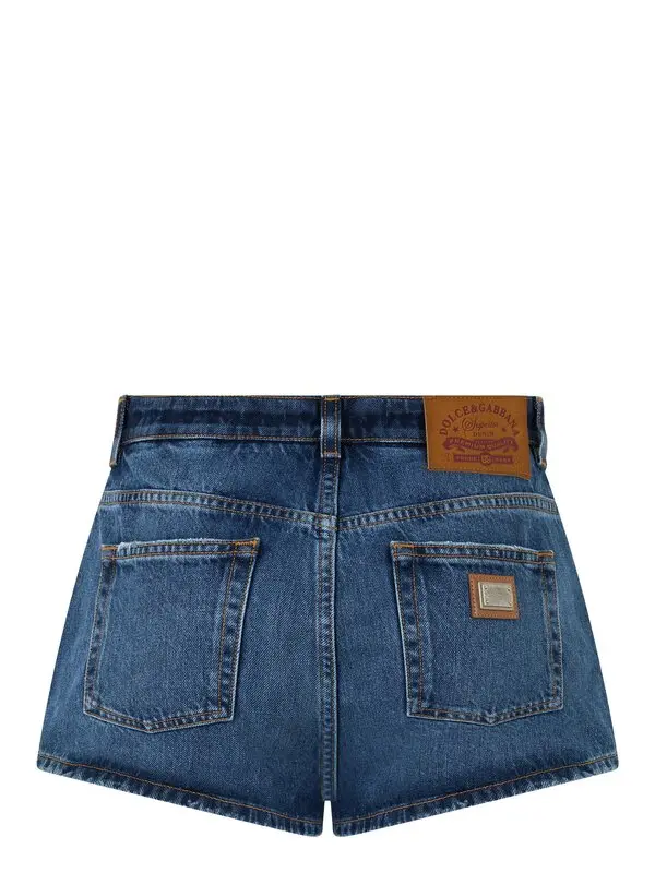 Dolce & Gabbana High Waisted Mini Shorts - Denim