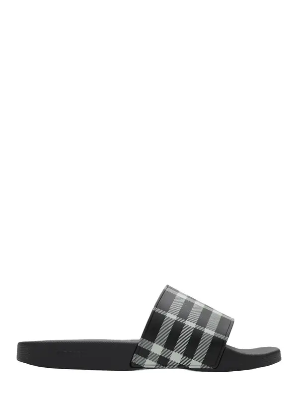 Burberry Mini Insulated Sandals With Signature Print - Nero