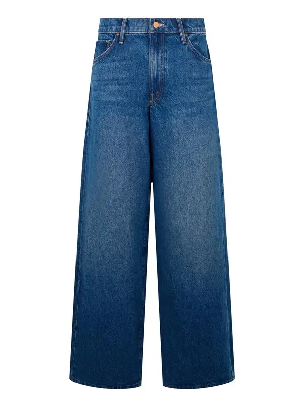 MOTHER Wide Leg High Rise Denim Jeans - Blue