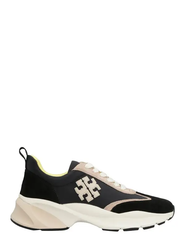 Tory Burch Good Luck Leather Sneakers - Black