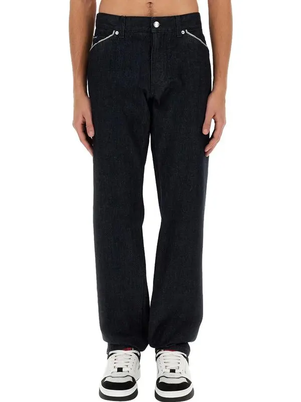 Dolce & Gabbana Piped Straight-leg Jeans - Denim