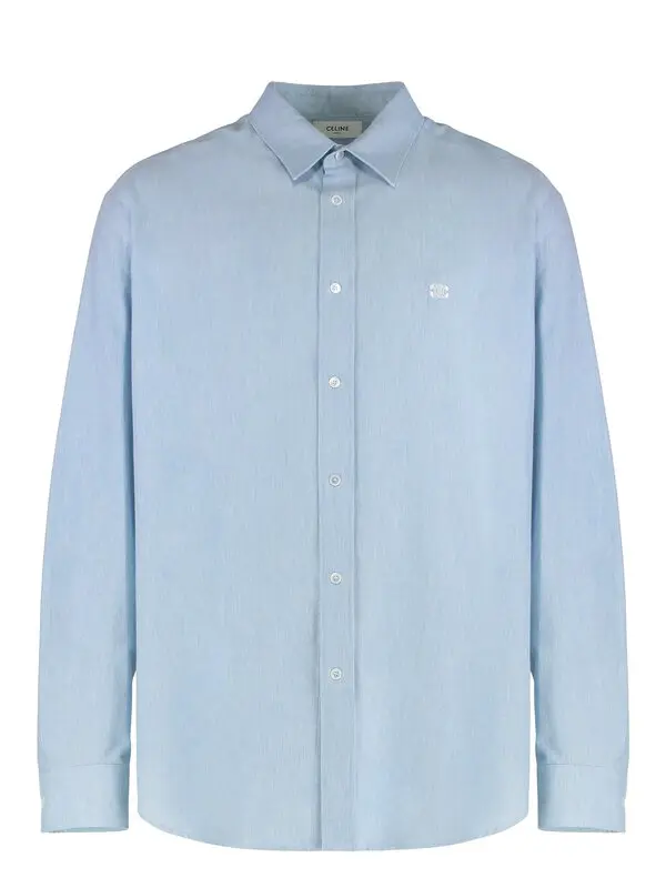 Celine Loose Cotton Chambra Shirt For - Light Blue