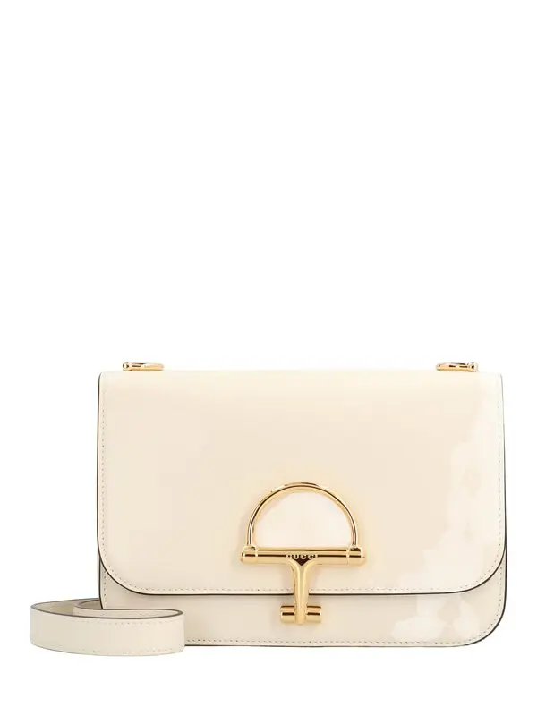 Gucci Mini Structured Leather Shoulder Handbag - Ivory