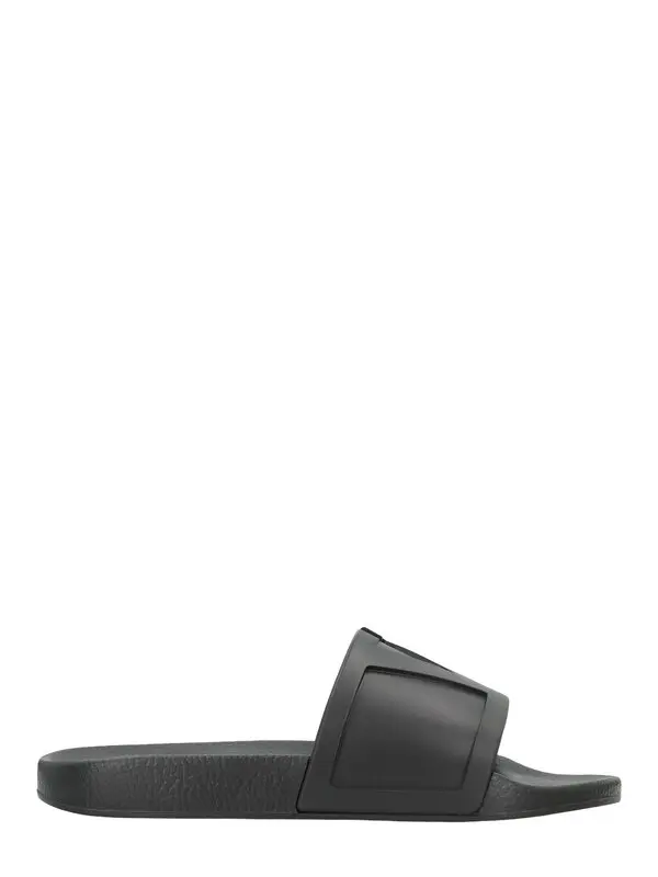 Valentino Garavani Rubber Slide Sandals - Black