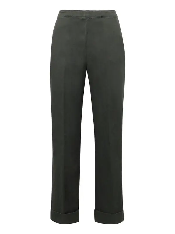 Aspesi Cotton-linen Blend Trousers - Green