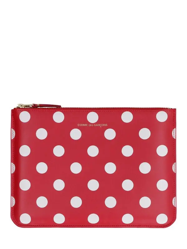 Comme Des Garçons Polka Dot Mini Pouch - Red