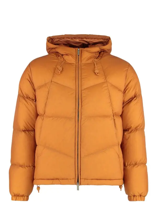 K-WAY Hooded Zip-up Down Jacket - Orange