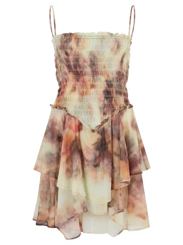 MARANT ETOILE Mini Tie-dye Cotton Dress - Multicolor