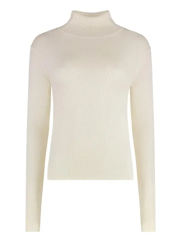 Sablyn Belle" Cashmere Turtleneck Pullover - Ivory