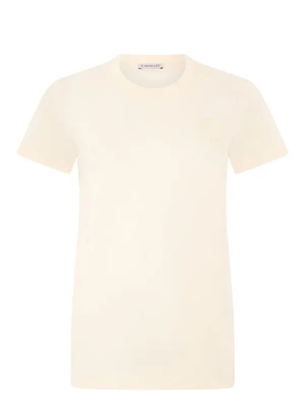 Moncler Classic Cotton Crewneck T-shirt - Ivory