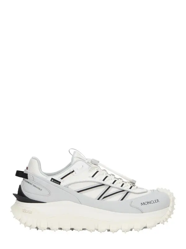 Moncler Trailgrip Gtx Leather And Ripstop Sneakers - White