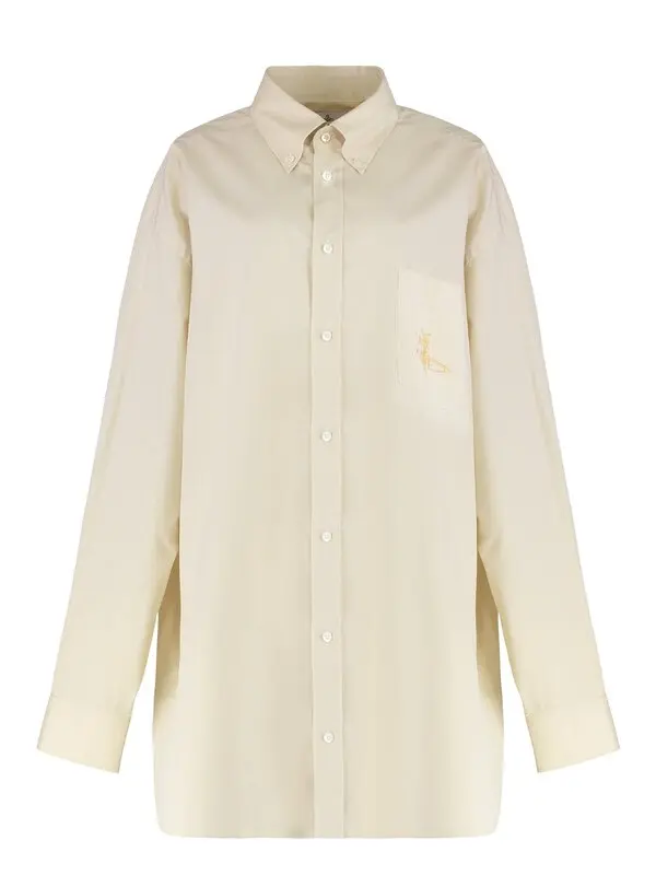 VIVIENNE WESTWOOD Oversized Cotton Shirt - Panna