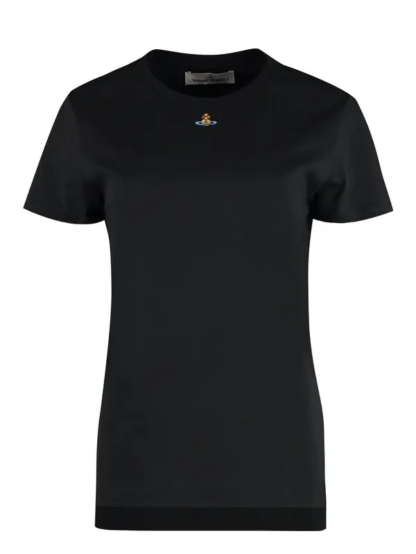 VIVIENNE WESTWOOD Cotton Crewneck T-shirt - Black