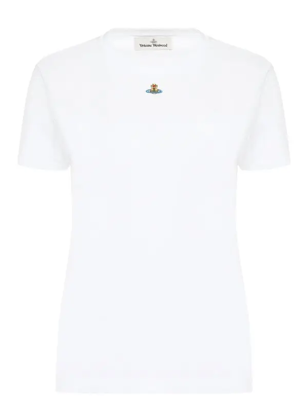 VIVIENNE WESTWOOD Cotton Crewneck T-shirt - White