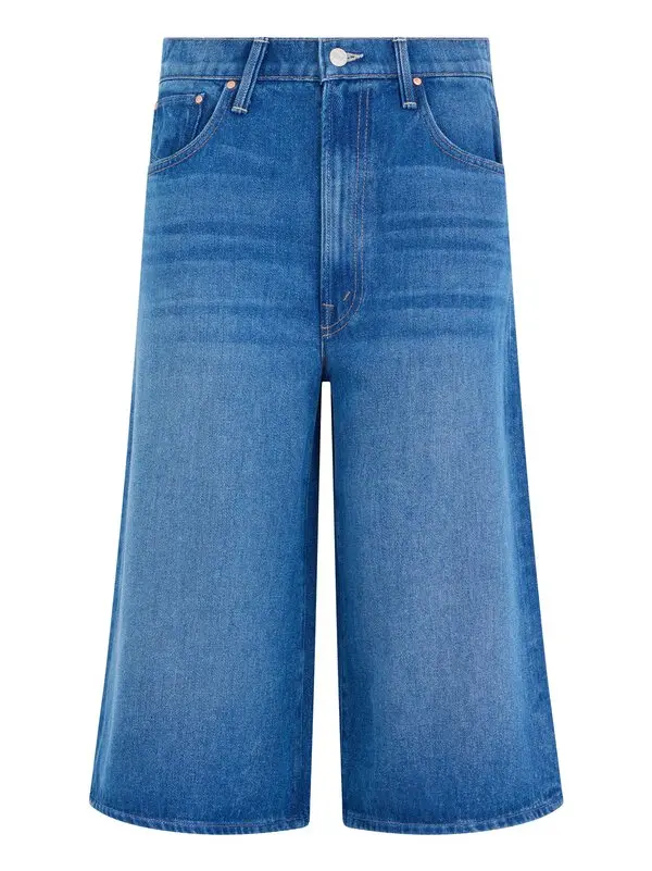 MOTHER High Waist Mid Leg Bermuda Shorts - Light Blue