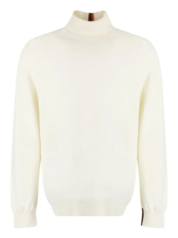 Paul Smith Cashmere Turtleneck Sweater - White
