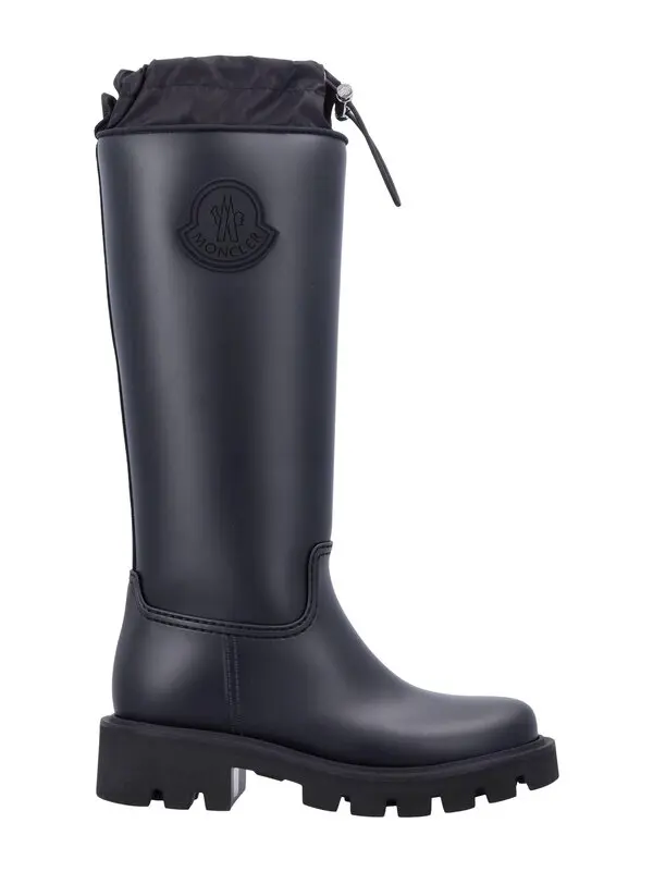 Moncler Knee High Lug Sole Boots - Nero