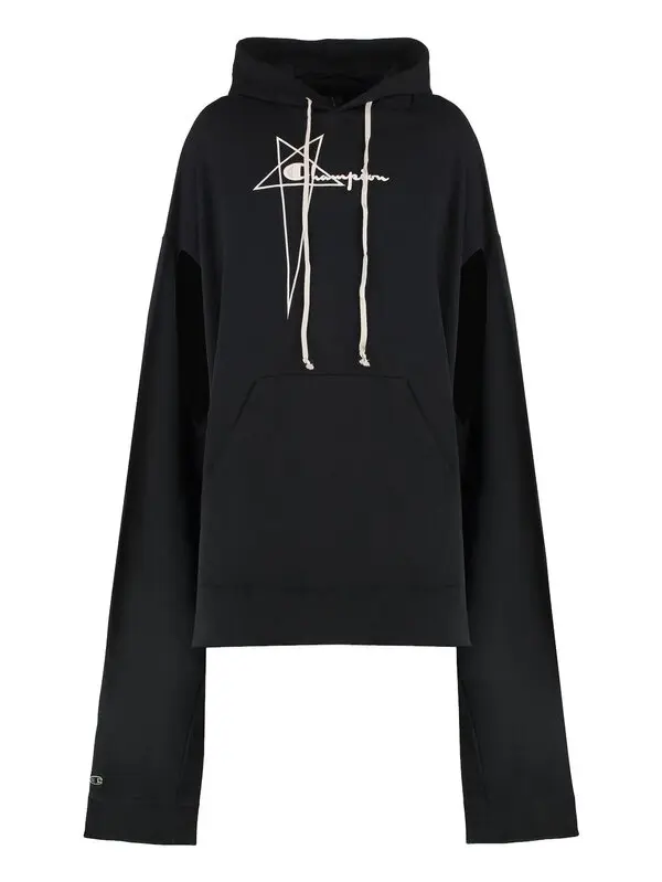 Rick Owens Tunic Hoodie - Black