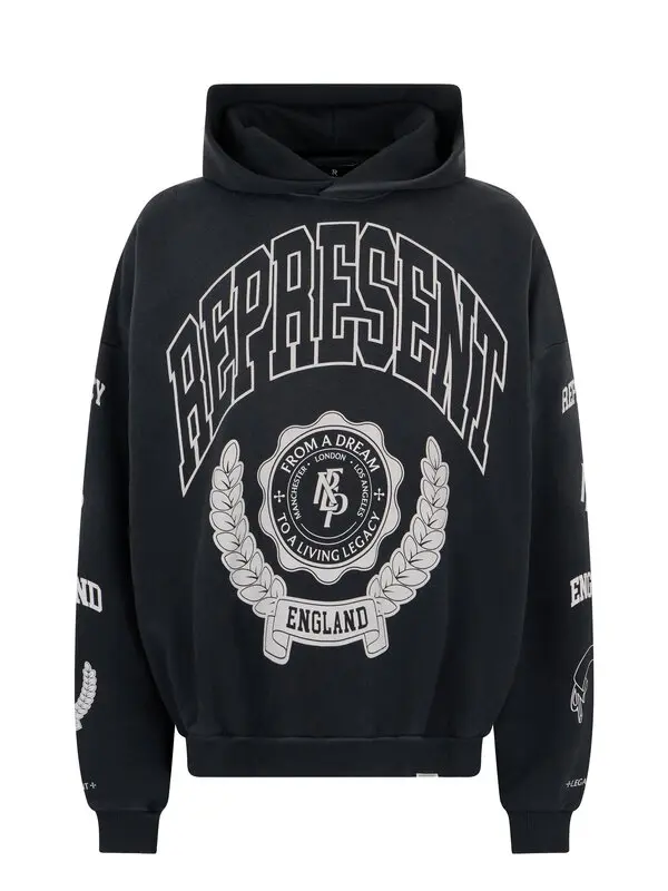 REPRESENT Legacy Crest Hoodie Fw25 - Black