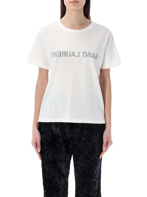 Saint Laurent Reverse Logo T-shirt - White