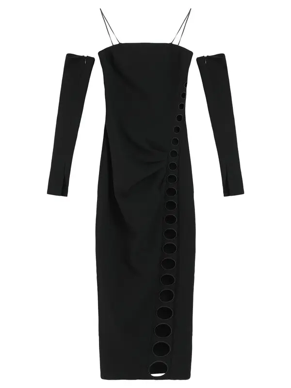 Cult Gaia Off-shoulder Midi Dress With Cut-out Detailing - Black